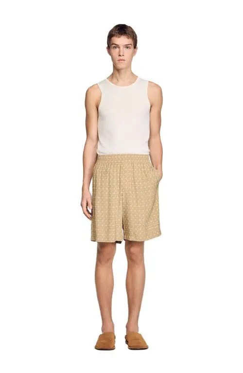 Sandro Link Print Floaty Shorts