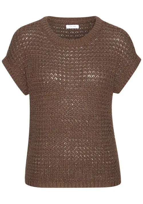 LASCANA Short Sleeve Openwork Sweater