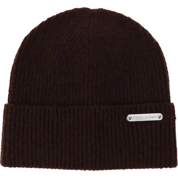 Rebecca Minkoff Rib Knit Cuff Beanie - Brown