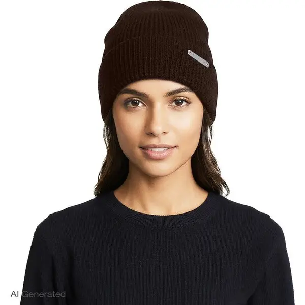 Rebecca Minkoff Rib Knit Beanie - Brown