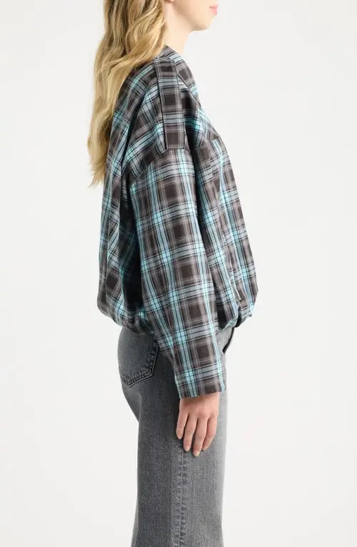 PETAL & PUP Plaid Bomber Jacket