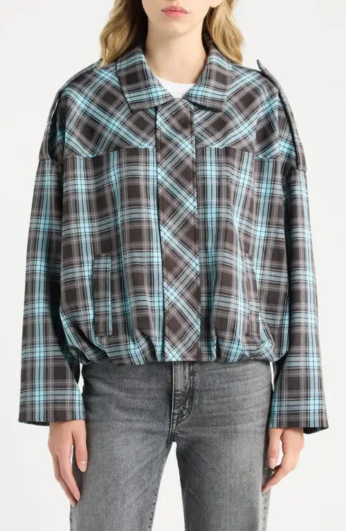 PETAL & PUP Plaid Bomber Jacket
