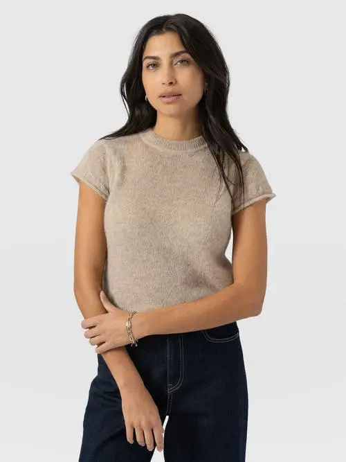SAINT + SOFIA Ariella Baby Tee - Beige