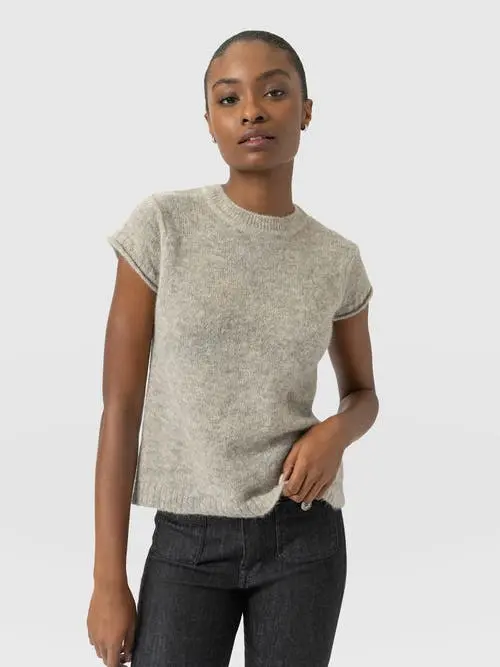 SAINT + SOFIA Ariella Baby Tee - Grey