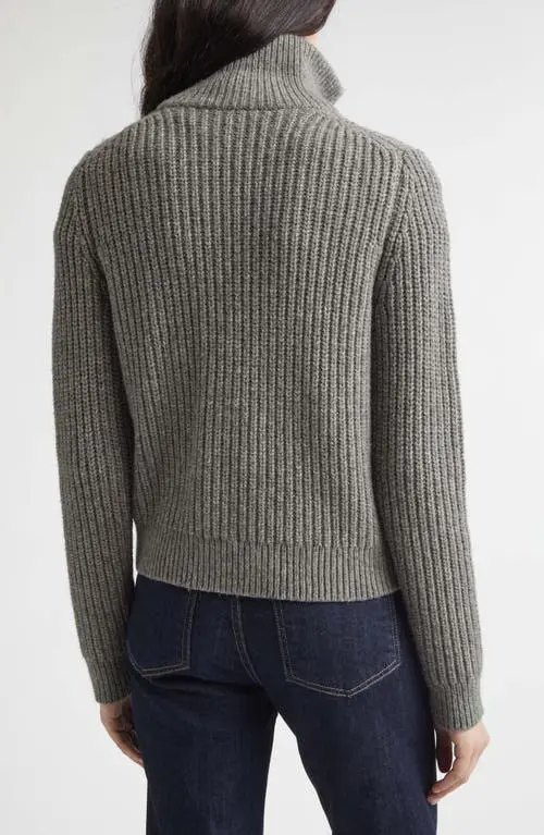 NILI LOTAN Arlen Ribbed Zip Cardigan