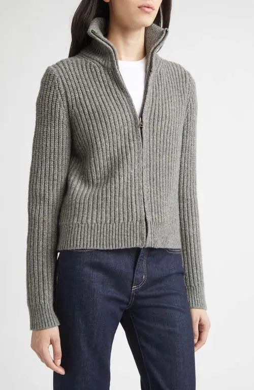 NILI LOTAN Arlen Ribbed Zip Cardigan