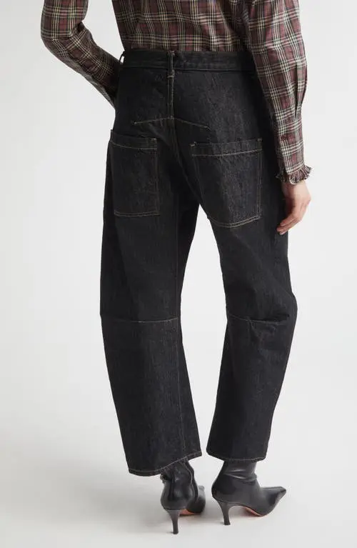 NILI LOTAN Shon Curved High Waist Jeans - Resin Rinse
