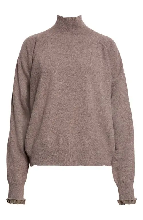 MAISON MARGIELA Lived In Distressed Wool Turtleneck Sweater - Mud