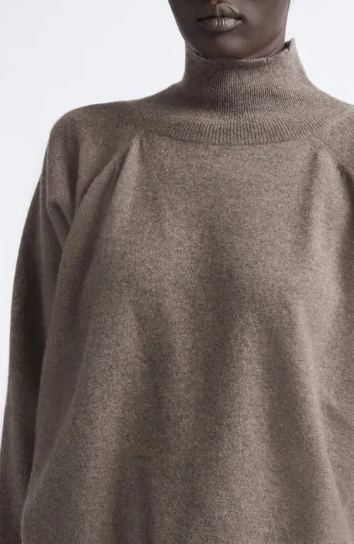 MAISON MARGIELA Distressed Wool Turtleneck Sweater - Mud