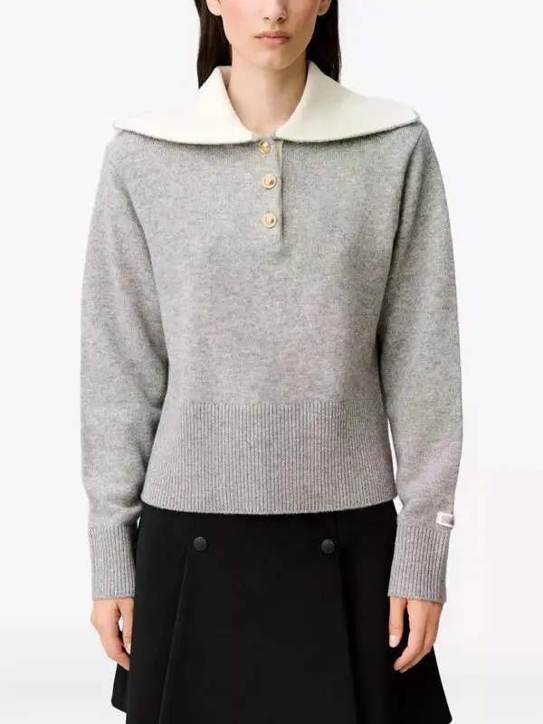 Claudie Pierlot Relaxed Wool Half-zip Jumper