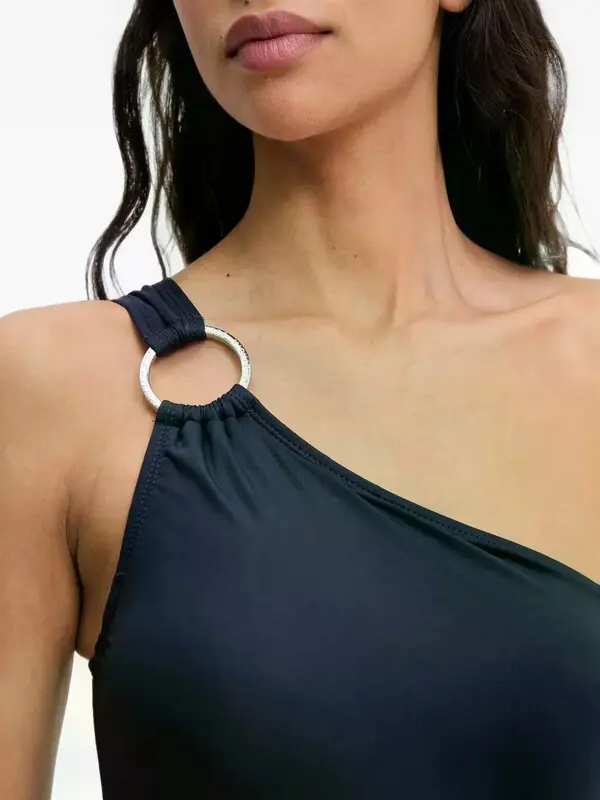 Michael Kors One-shoulder Ring-detail Swimsuit