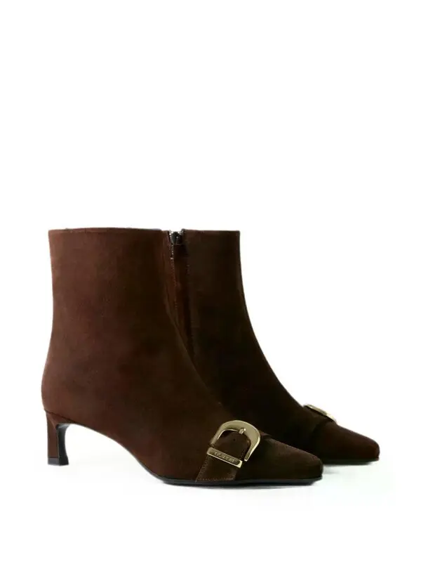 Claudie Pierlot Buckle-detail Pointed-toe Ankle Boots