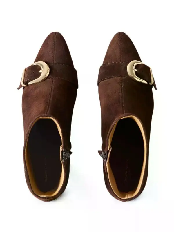 Claudie Pierlot Buckle-detail Pointed-toe Ankle Boots