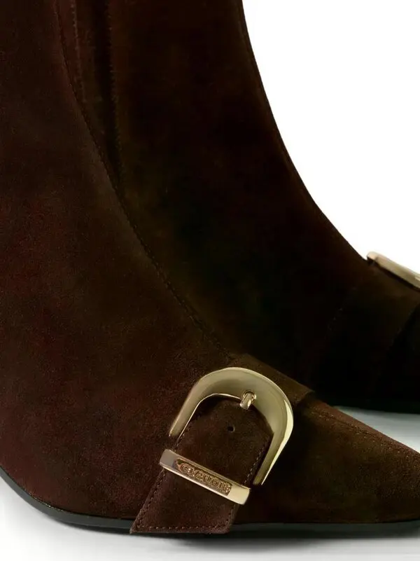 Claudie Pierlot Buckle-detail Pointed-toe Ankle Boots