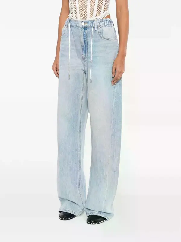 Alexander Wang Drawstring Wide-leg Jeans