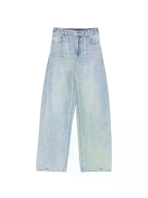 Alexander Wang Drawstring Wide-leg Jeans - Blue