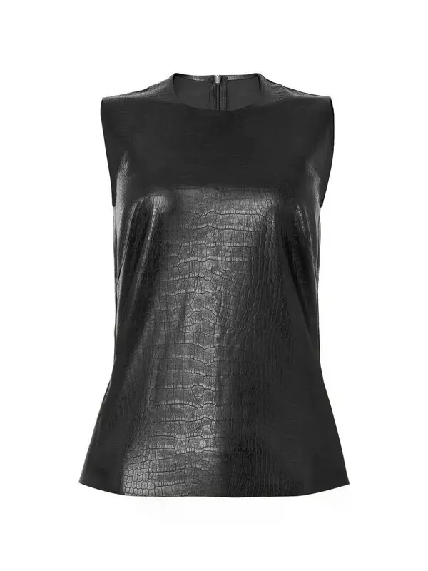 Wolford Alligator-effect Sleeveless Tank Top - Black