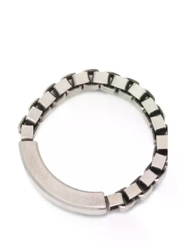 Werkstatt:München Hammered Effect Distressed Finish Box Chain Ring