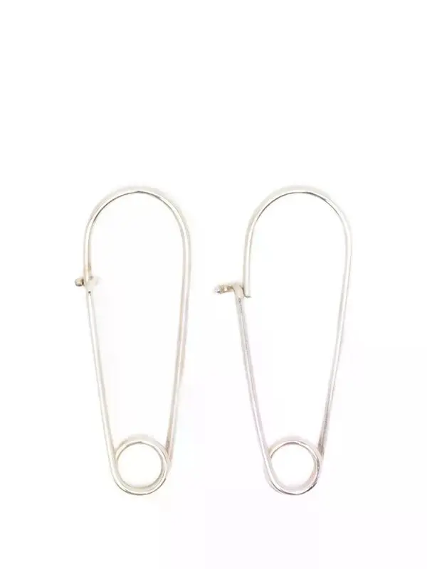 Werkstatt:München Safety Pin Earrings - Silver