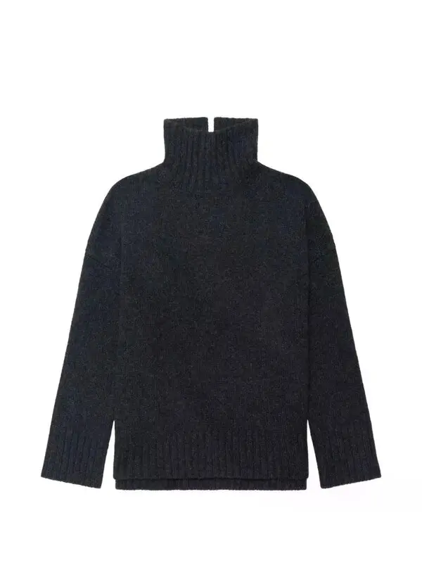 Zadig&Voltaire Bleeza High-neck Logo-embroidered Wool Sweater - Grey