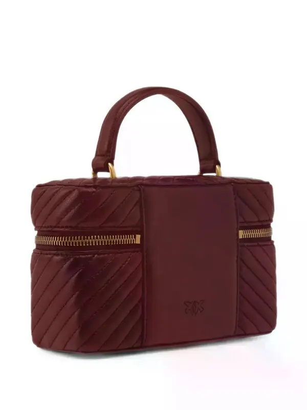Pinko Small Beauty Case With Shoulder Strap Chevron Nappa