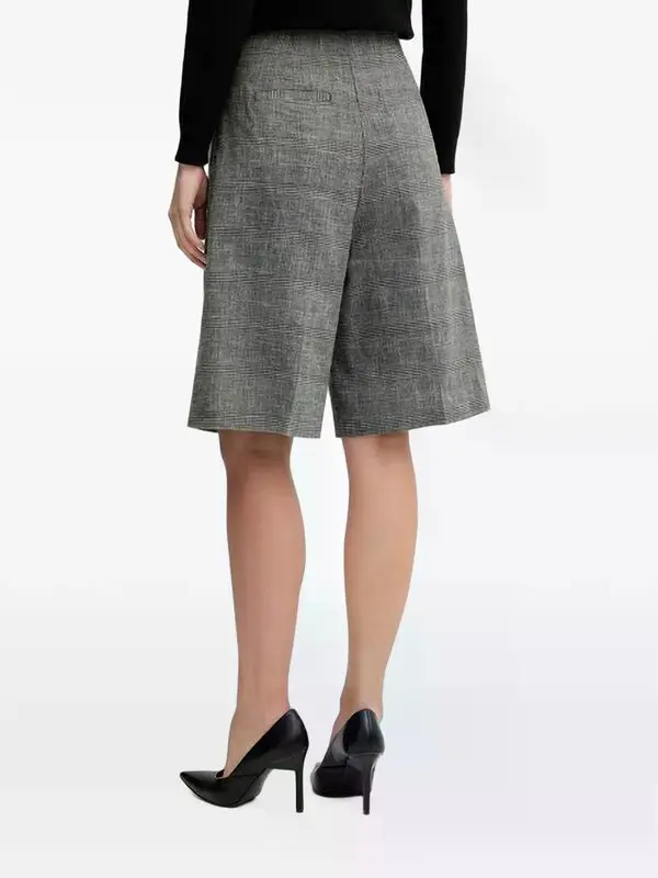 BENETTON Pleated Plaid Shorts