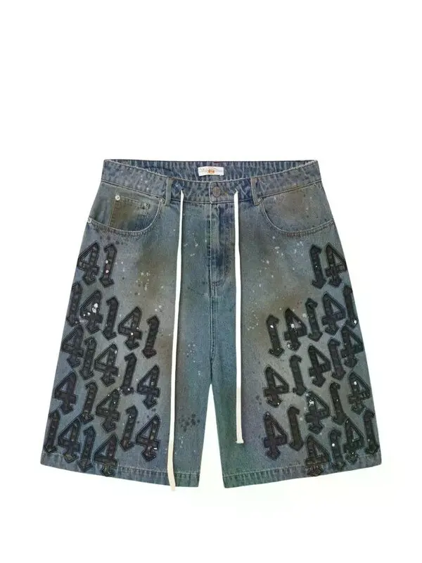 VALE FOREVER Charms Denim Shorts - Blue