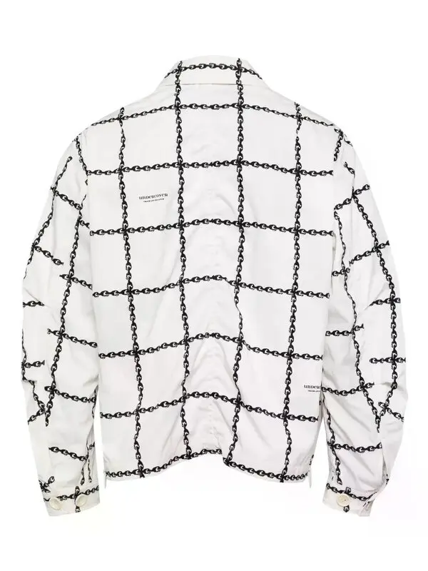 Undercover Chain-print Zip-up Bomber Jacket