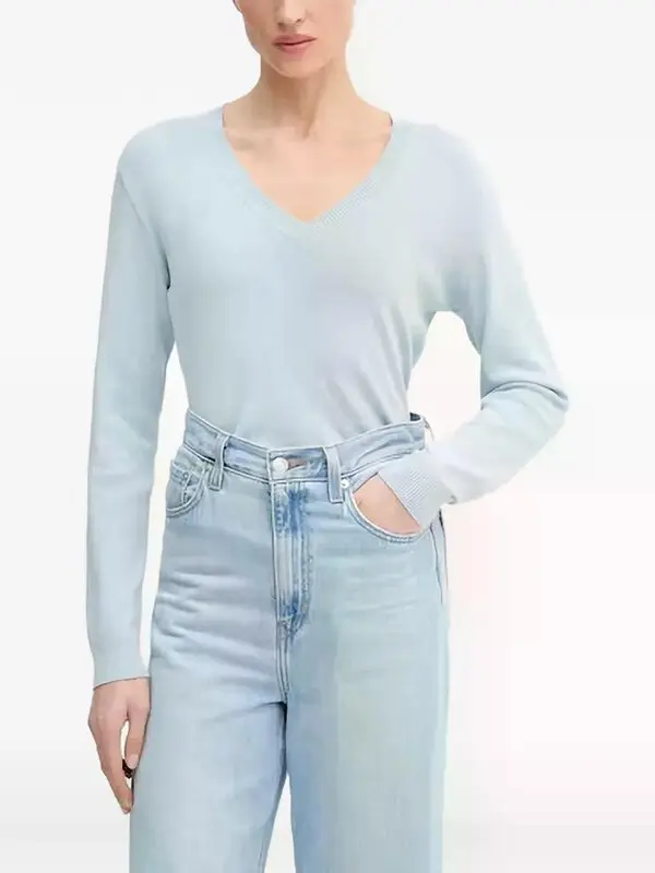 BENETTON V-neck Sweater - Blue