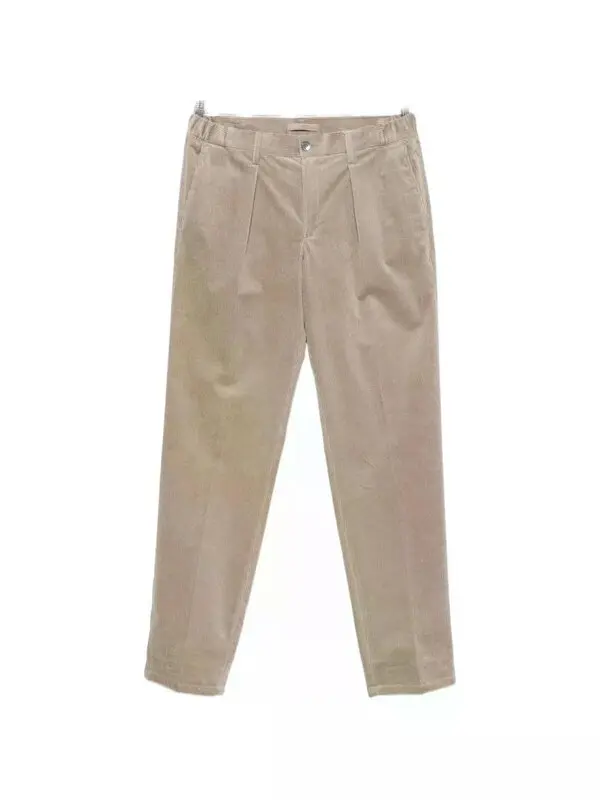 PROFUOMO Pleated Corduroy Trousers - Neutrals