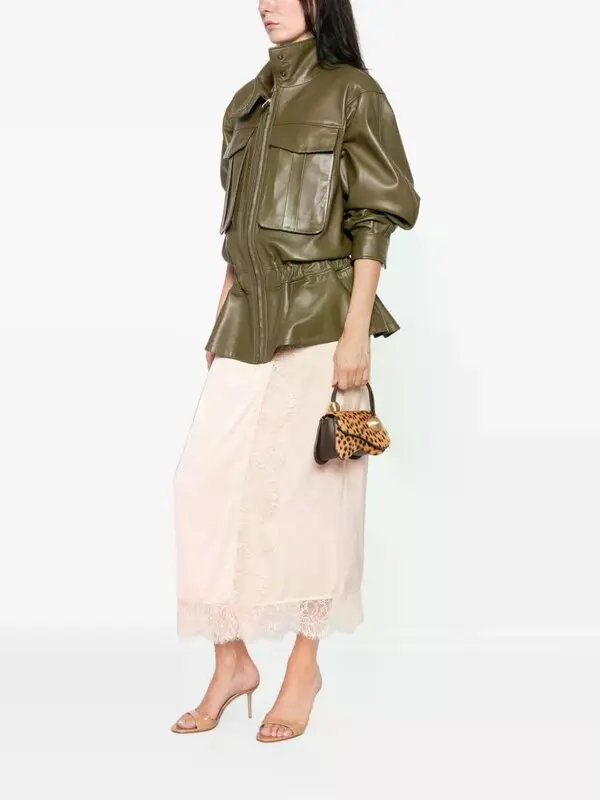 TWINSET Lace-trim Pleated Maxi Skirt