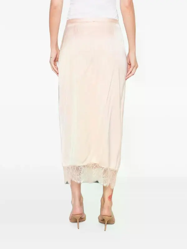 TWINSET Lace-trim Pleated Maxi Skirt