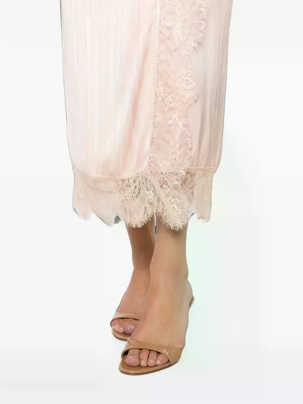 TWINSET Lace-trim Pleated Maxi Skirt