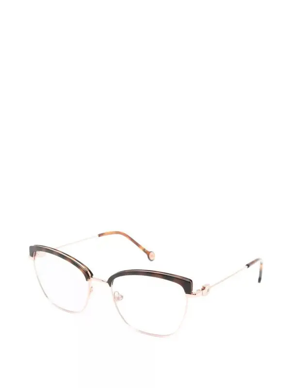Carolina Herrera Tortoiseshell-effect Geometric-frame Glasses