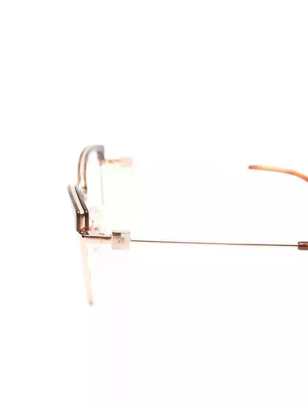 Carolina Herrera Tortoiseshell-effect Geometric-frame Glasses