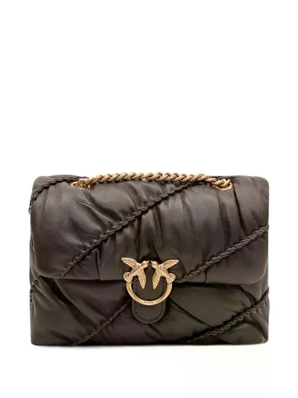 Pinko Love Puff Braided Shoulder Bag - Brown