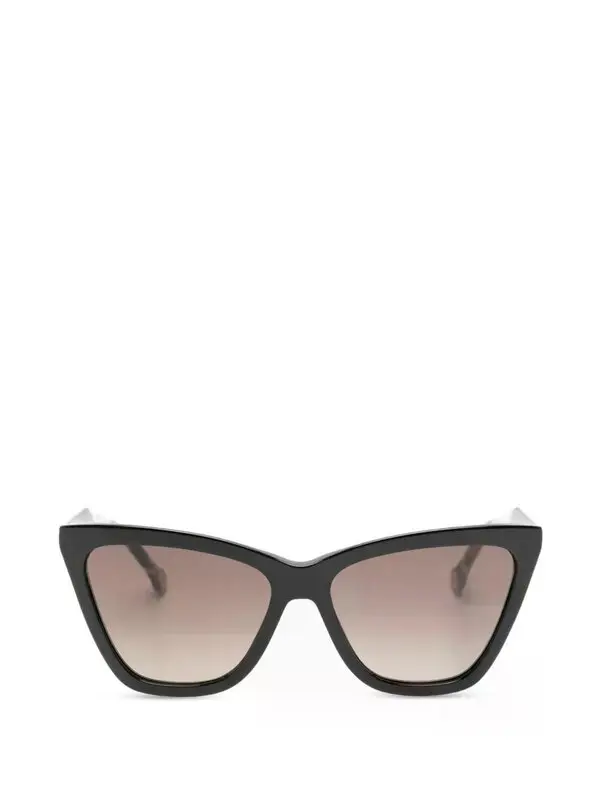 Carolina Herrera Logo-plaque Cat-eye Sunglasses - Black