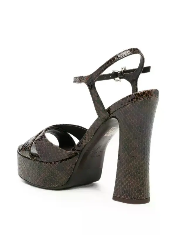 CHANTAL Snakeskin-effect Platform Sandals
