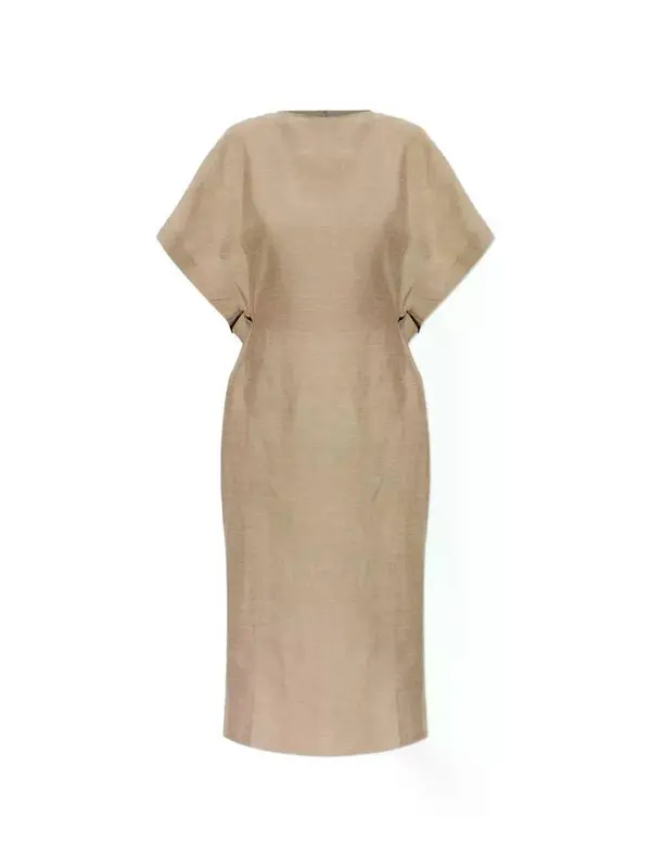Jacquemus Back-slit Linen Midi Dress