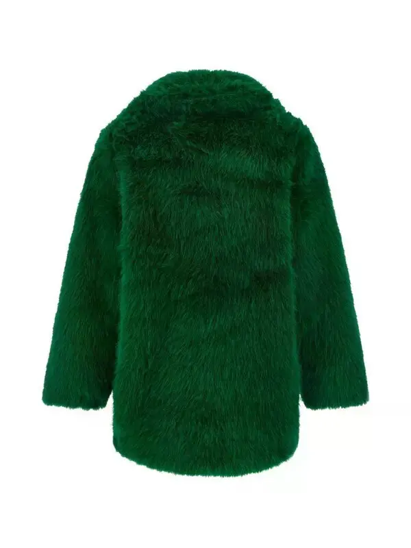 Farm Rio Faux-fur Graphic-patch Coat