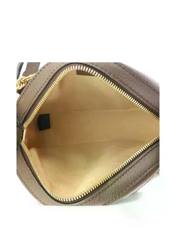 Gucci Ophidia Round Shoulder Bag Gg Coated Canvas Mini Crossbody Bag