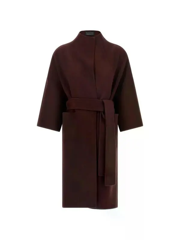 GIANLUCA CAPANNOLO Jane Funnel-neck Coat - Red