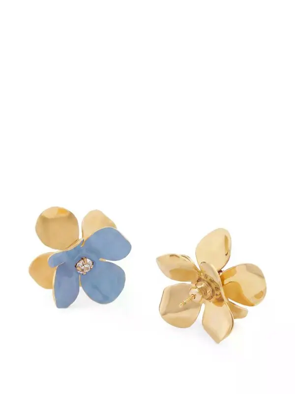 Marni Enamel Daisy Stud Earrings - Gold