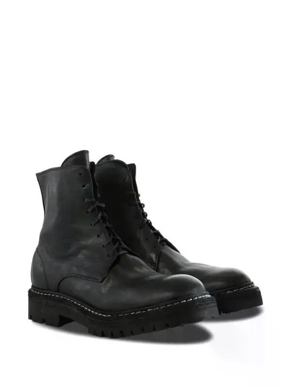 Guidi Lace-up Leather Combat Boots