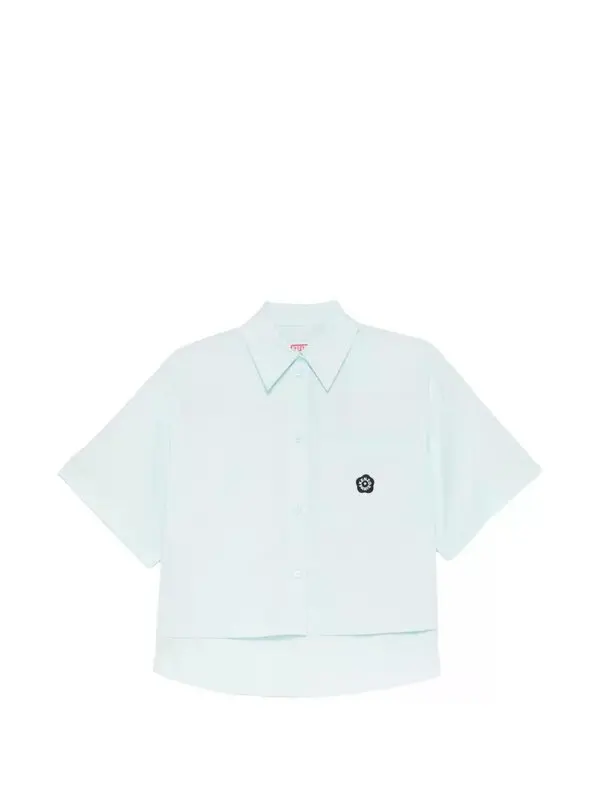 Kenzo Boke Flower Cropped Shirt - Blue
