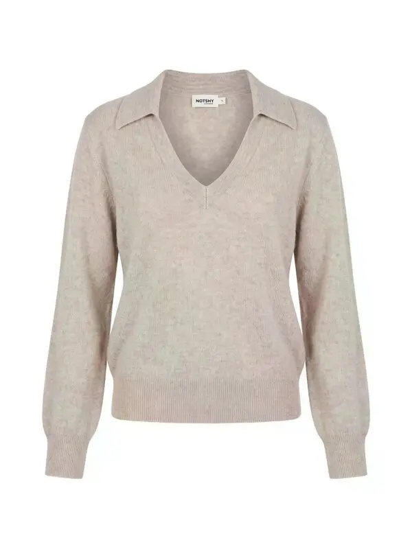 NOTSHY Palmer Cashmere Spread-collar Sweater