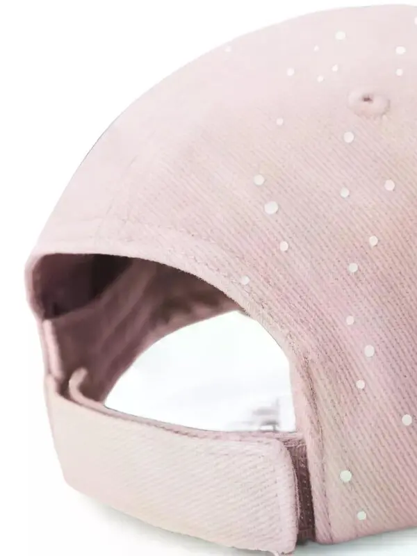 Alexander Wang Crystal Hotfix Distressed Baseball Cap