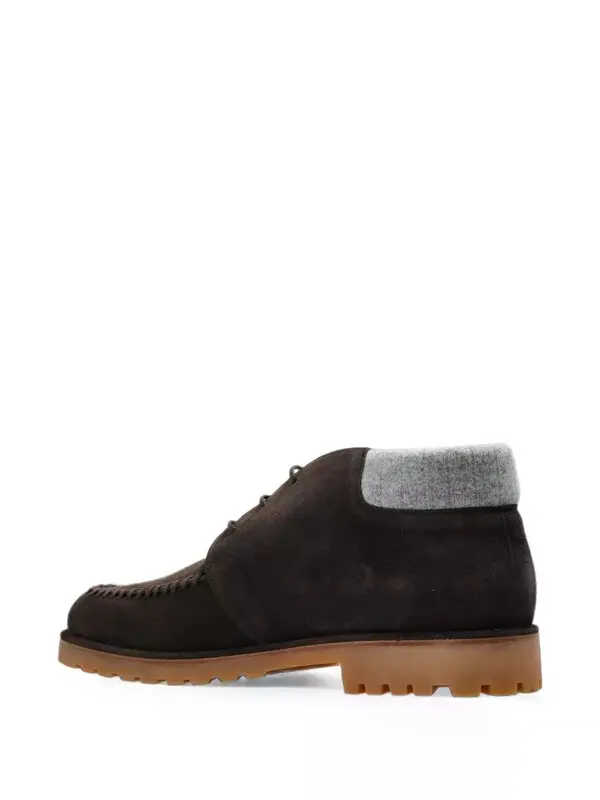 Eleventy Suede Lace-up Ankle Boots