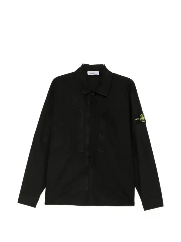 Stone Island Logo-patch Shirt - Black