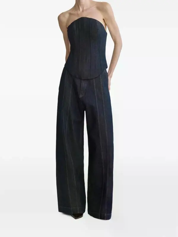 DL1961 Becca Seam-detail Wide-leg Jeans